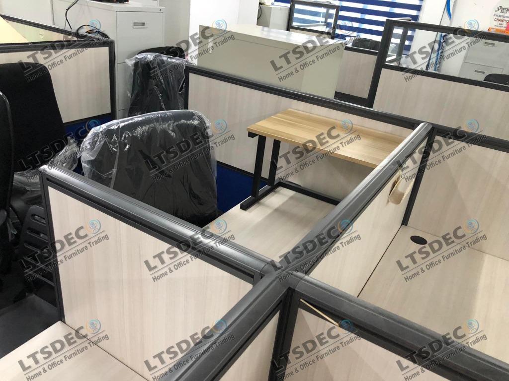 LINEAR WORKSTATION TABLE OFFICE PARTITIONS, Furniture & Home Living ...