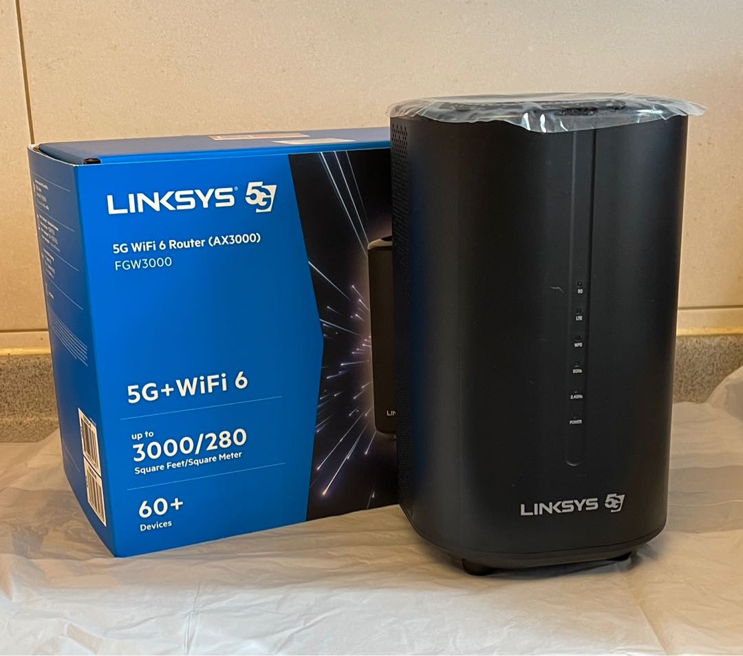 Linksys 5G Wi-Fi 6 router FGW3000, 電腦＆科技, 電腦周邊及配件, Wifi及上網相關產品 - Carousell