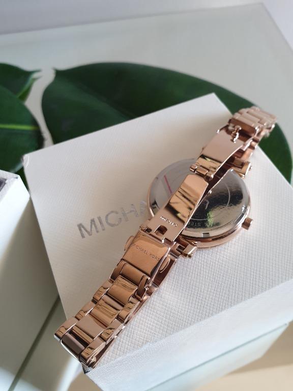 Michael Kors Sofie MK4335 Three-Hand Rose Gold , Black Dial, Women's ...