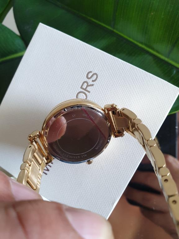 Michael Kors Three-Hand 36mm Sofie MK4334 Gold , Black Dial With 1 Year ...