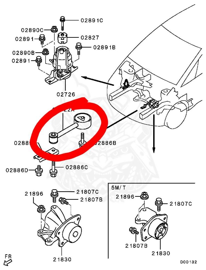 GENUINE HARDRACE REAR ENGINE MOUNT MITSUBISHI, COLT, COLT PLUS, 07-13 ...