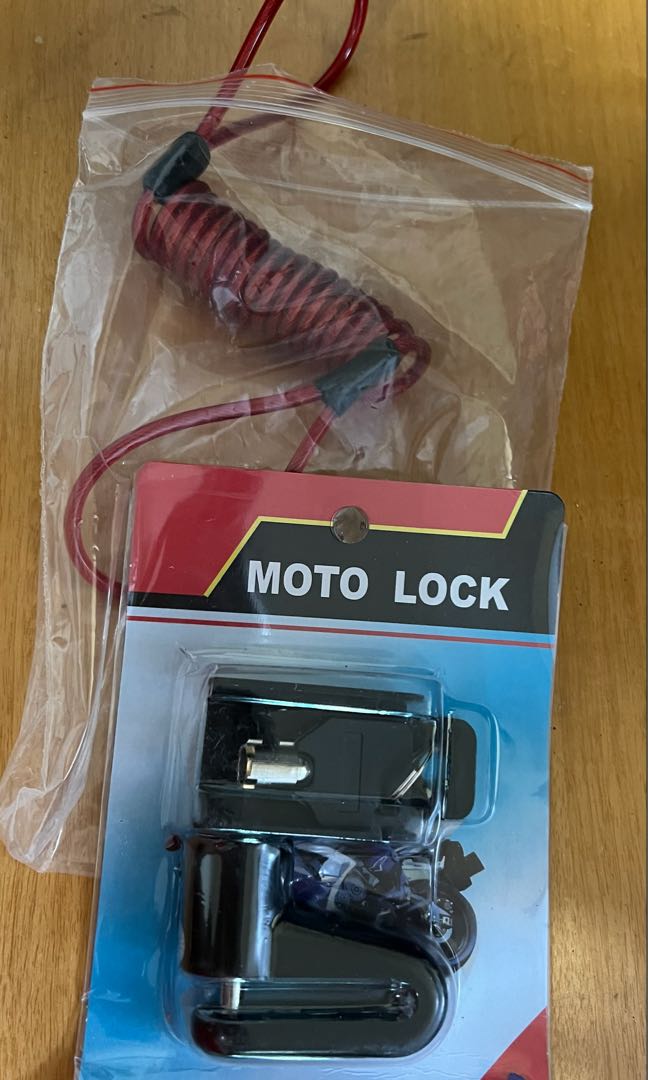Moto Lock Anti Thief Lock Bike Lock Key Lock, Motorcycles, Motorcycle ...