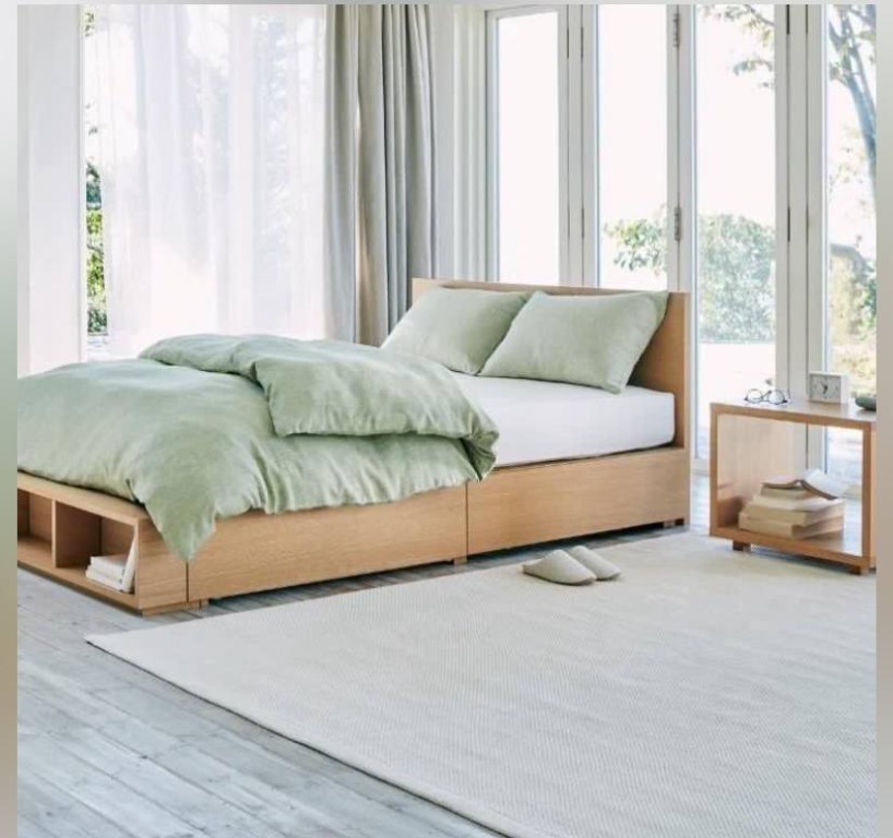 Muji Bed Frame (Queen Size), Furniture & Home Living, Furniture, Bed ...