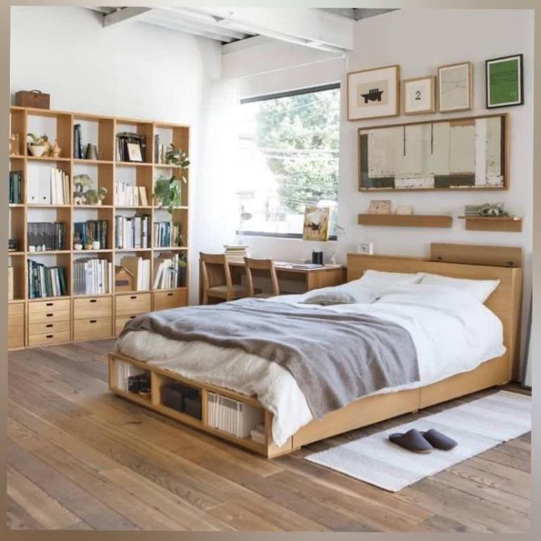 Muji Bed Frame (Queen Size), Furniture & Home Living, Furniture, Bed ...