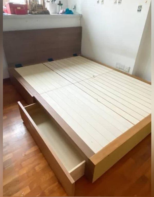 Muji Bed Frame (Queen Size), Furniture & Home Living, Furniture, Bed ...