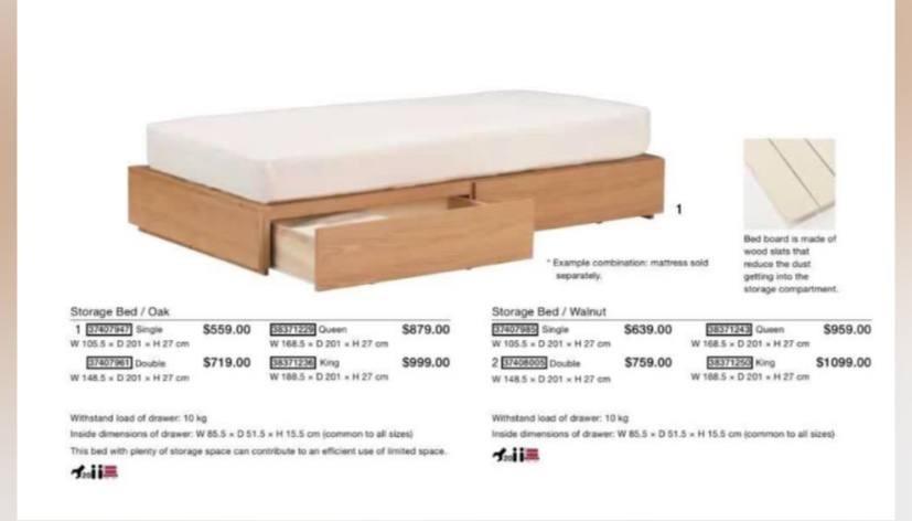 Muji Bed Frame (Queen Size), Furniture & Home Living, Furniture, Bed ...