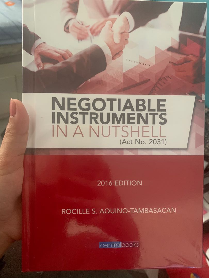 Negotiable Instruments in a Nutshell (FreeSF), Hobbies & Toys, Books ...