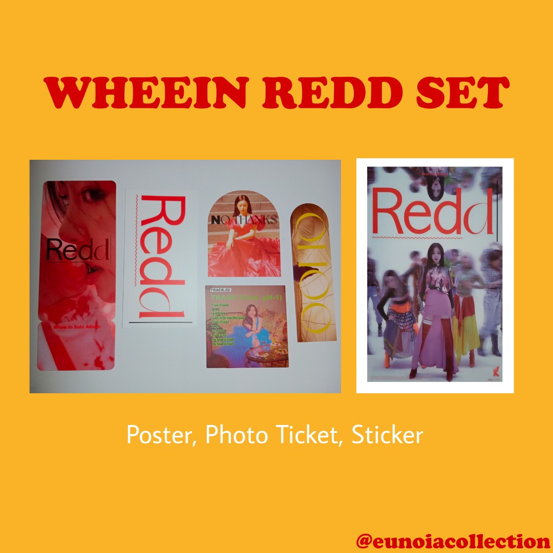 OFFICIAL MAMAMOO WHEEIN REDD ALBUM INCLUSIONS, Hobbies & Toys ...