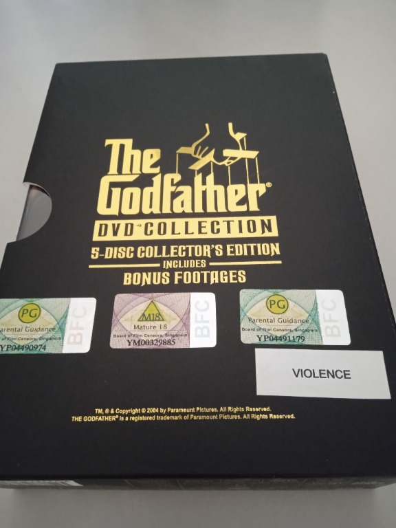 Original DVD Box Set The Godfather DVD Collection, Hobbies & Toys ...