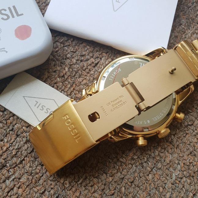 Original Fossil FS4856 Townsman Chronograph 48mm Gold Dial Men's Watch ...