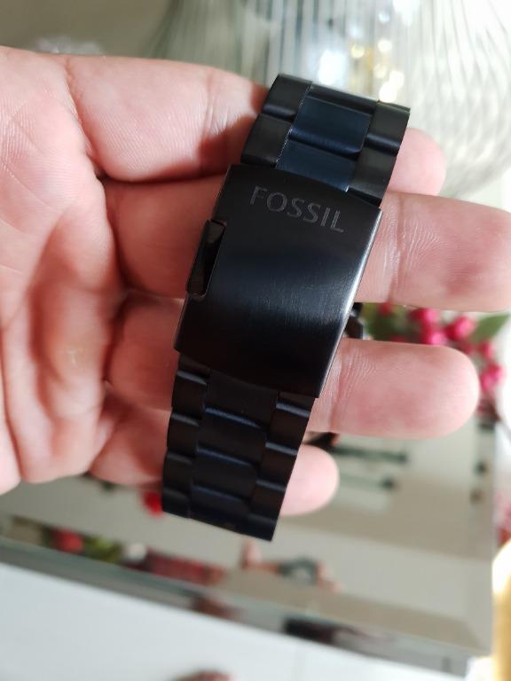 Original Fossil FS5164 Machine Stainless Steel and Silicone Chronograph ...