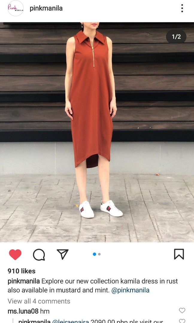 Pink Manila Dress in Rust, Women's Fashion, Dresses & Sets, Dresses on ...