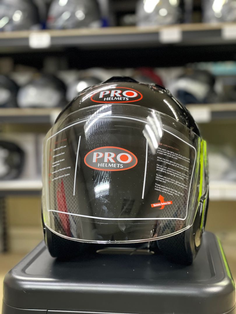 Pro Helmets - Gloss Black & Matt Black, Motorcycles, Motorcycle Apparel ...