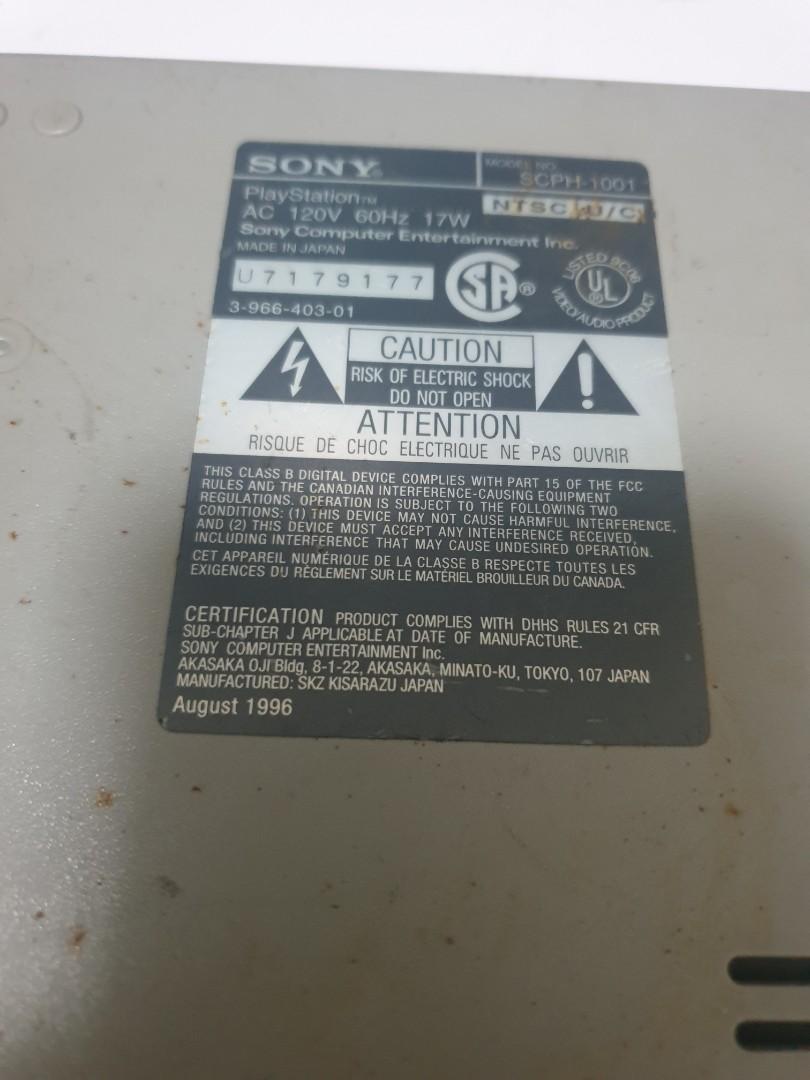 Ps1 Unit 1001 (Sony Playstation 1), Video Gaming, Video Game Consoles ...