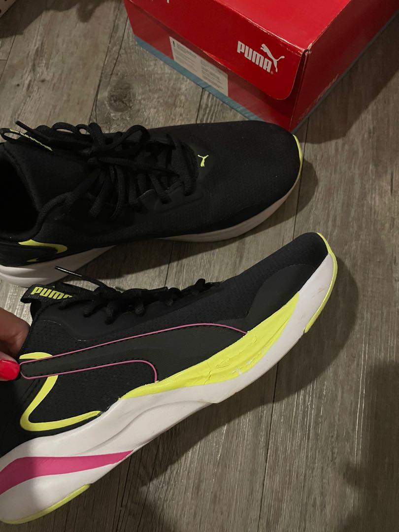 Puma Shoes Black & Neon, Women's Fashion, Footwear, Sneakers on Carousell