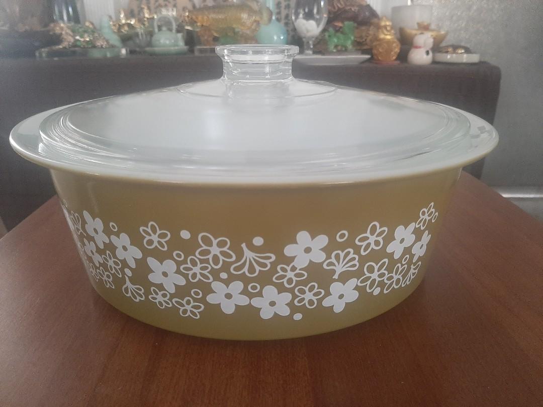 Rare 4qt/4L Pyrex Big Bertha Ovenware Round Casserole Spring Blossom ...