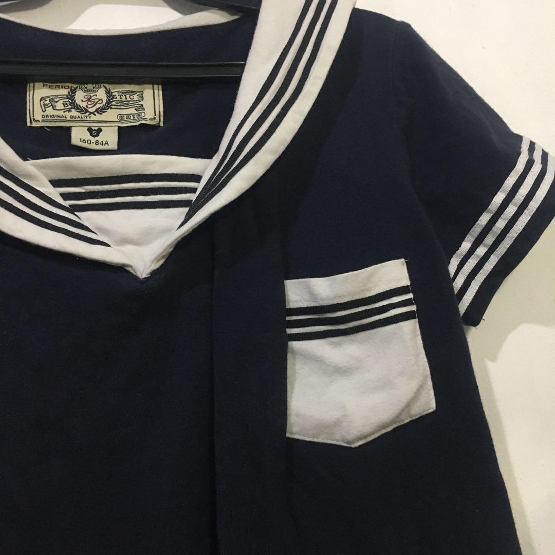 Sailor uniform top/seifuku, Women's Fashion, Tops, Blouses on Carousell