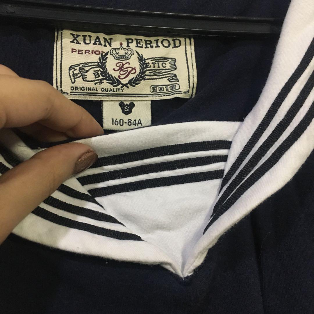 Sailor uniform top/seifuku, Women's Fashion, Tops, Blouses on Carousell