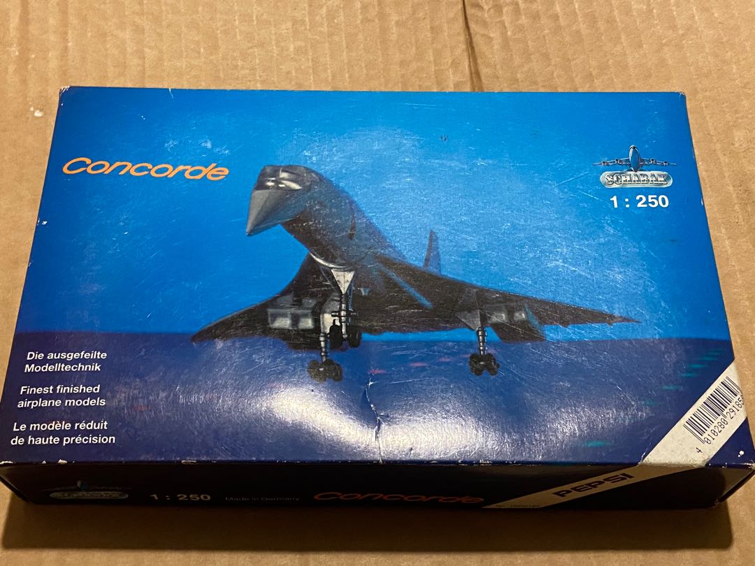 schabak concorde 1:250 1/250 Pepsi 百事可樂和諧號協和號 飛機模型 模型飛機 德國製 made in Germany, 興趣及遊戲, 玩具 & 遊戲類 ...