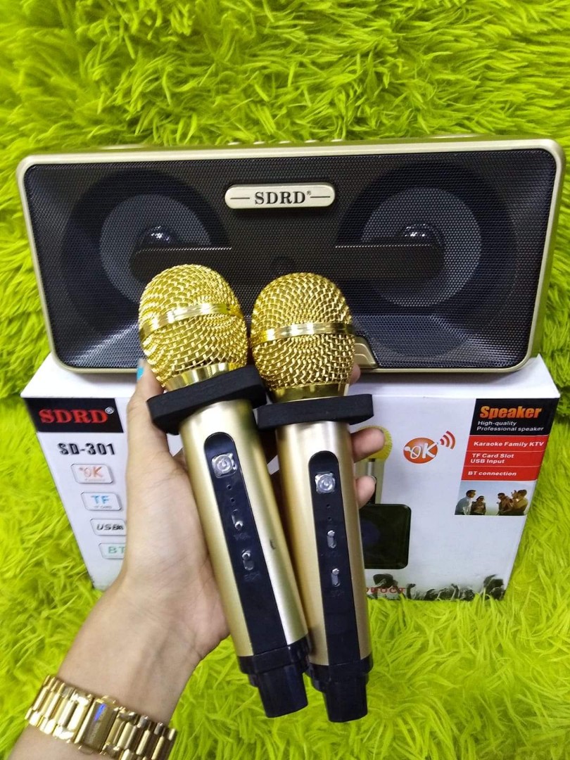 SDRD-301 BLUETOOTH SPEAKER WITH WIRELESS MICROPHONE, Audio, Soundbars ...