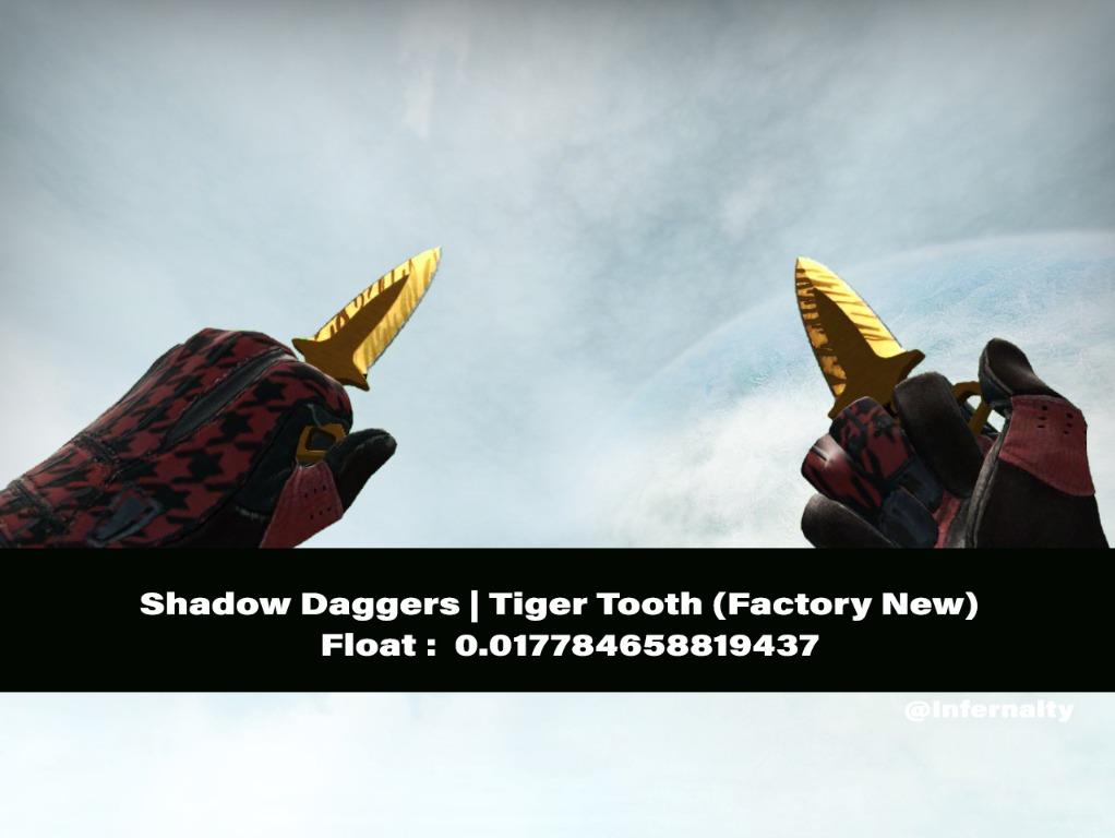 Shadow Daggers Tiger Tooth FN CSGO SKINS KNIVES, Video Gaming, Gaming ...
