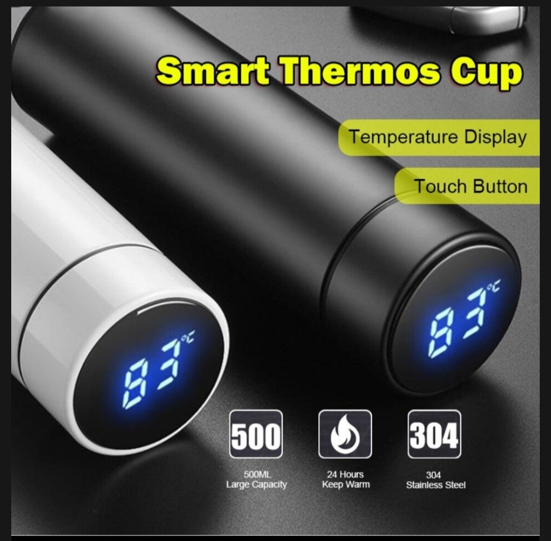 Smart Thermos LED Digital Display Vacuum Flask, TV & Home Appliances ...