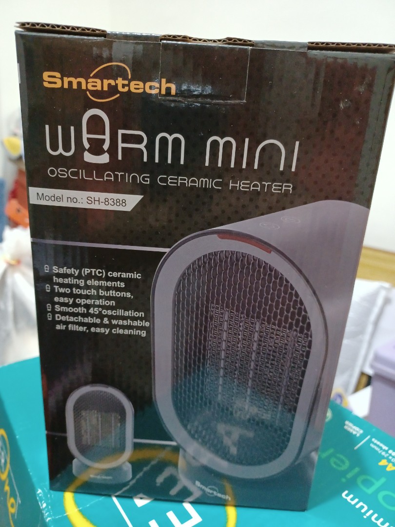 Smartech "Warm Mini"迷你搖擺陶瓷暖氣機 (SH-8388), 家庭電器, 冷氣機及暖風機 - Carousell