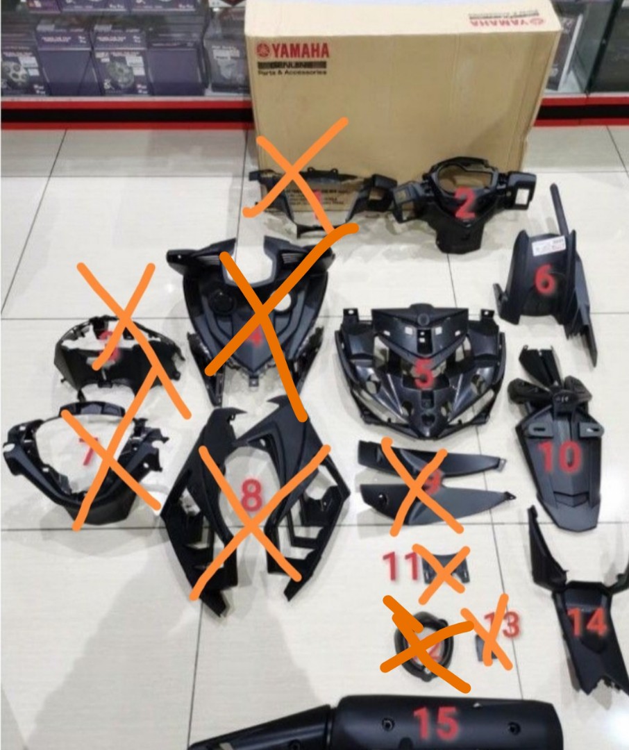 Sniper T150 V1 inner panel, swing arm, handle bar, Motorcycles ...