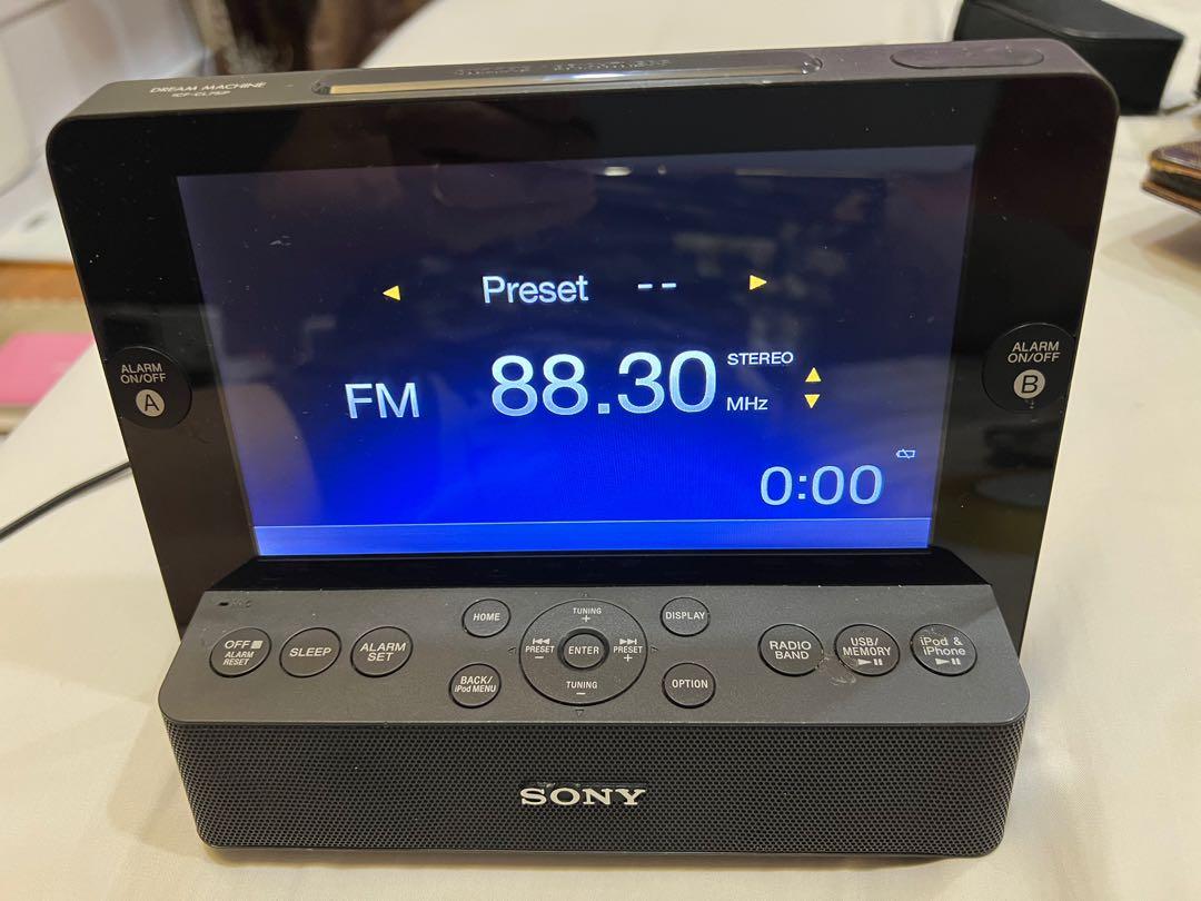 Sony ICF-CL75iP Clock Radio Speaker Dock with 7-Inch LCD Screen (Black ...