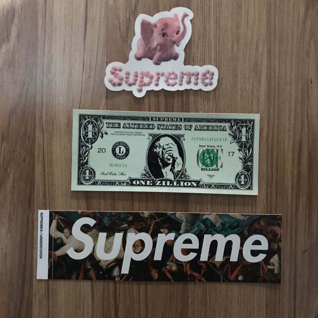 SUPREME stickers Not yeezy not adidas not nike not jordan, Hobbies ...