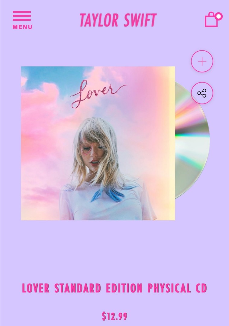 Taylor Swift Lover Standard Physical CD, Hobbies & Toys, Music & Media ...