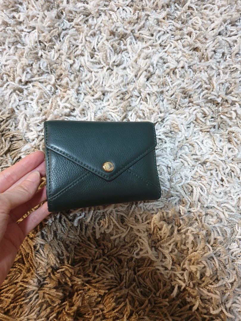 Tocco toscano leather wallet bi fold tri fold in green, Women's Fashion ...