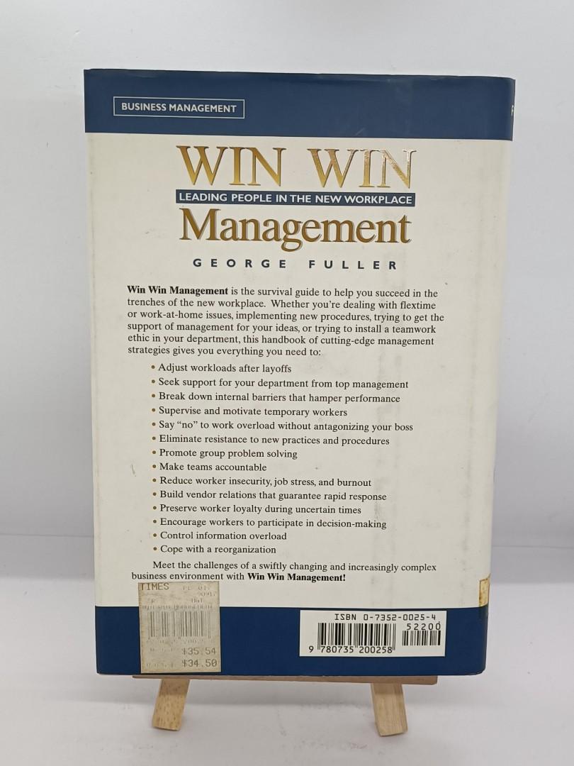 Win Win Management : Leading People In The New Workplace, Hobbies ...