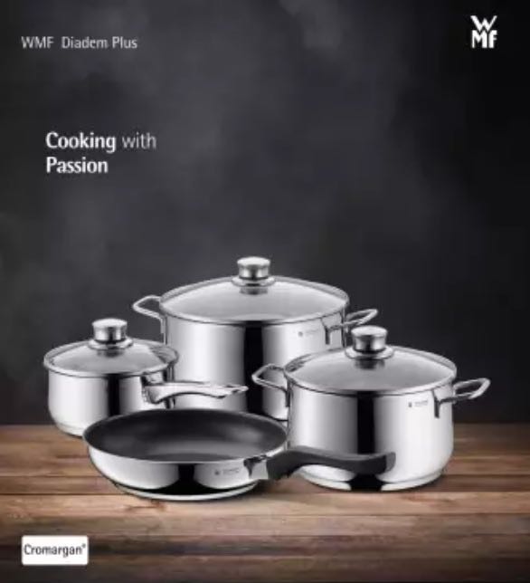 WMF Diadem plus 4pc cookware set, TV & Home Appliances, Kitchen ...