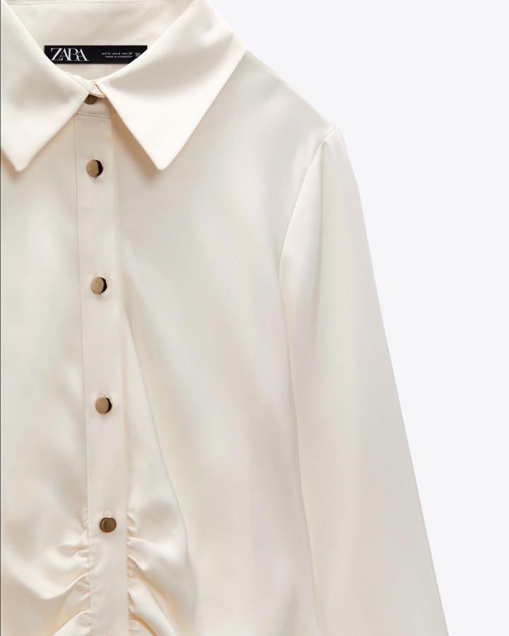 Zara Satin Dress, Women's Fashion, Dresses & Sets, Dresses on Carousell
