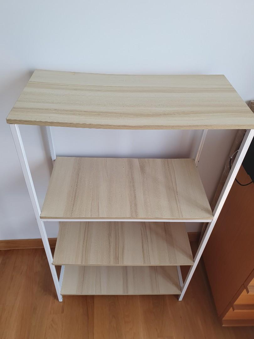 4 shelves wooden kitchen rack, Furniture & Home Living, Furniture ...