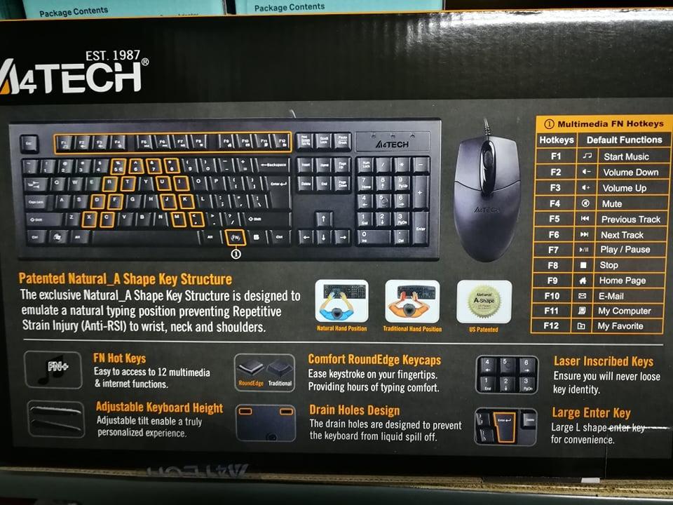 A4tech KRS-8572 USB Keyboard and Mouse, Computers & Tech, Parts & Accessories, Computer Keyboard ...