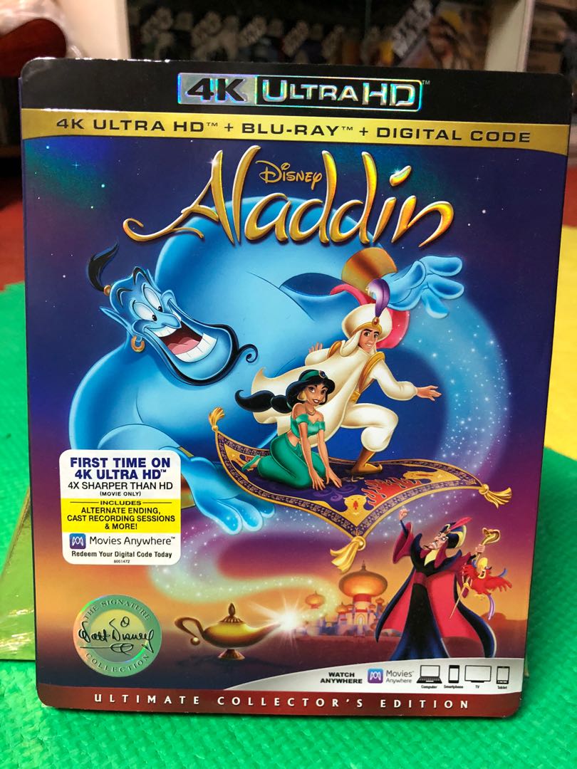 Aladdin 4K Blu Ray, Hobbies & Toys, Music & Media, CDs & DVDs on Carousell