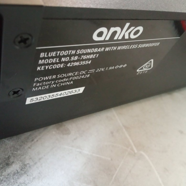 ANKO BT SOUNDBAR W/ WIRELESS SUBWOOFER, Audio, Soundbars, Speakers ...
