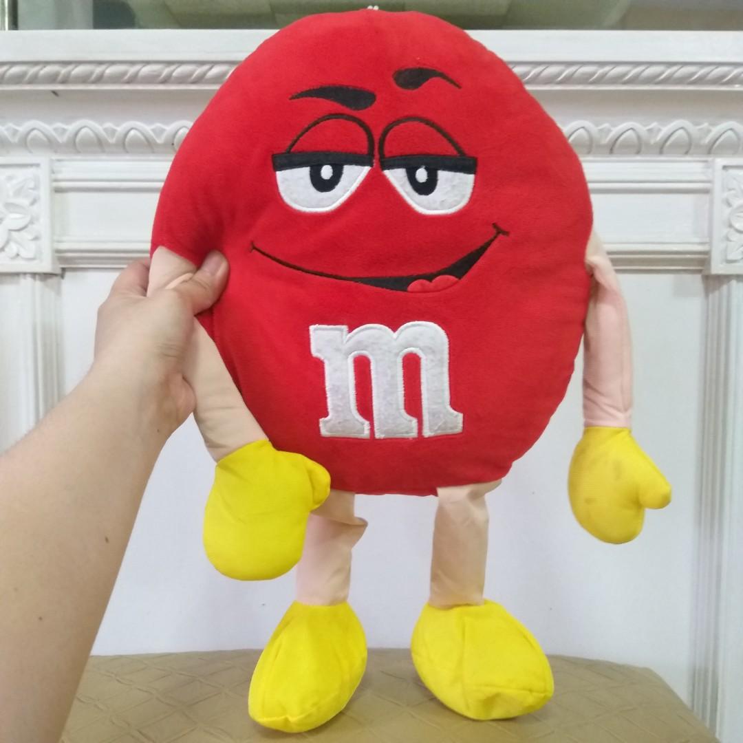 Big Red M&M's Stuffed Plush Toy, Hobbies & Toys, Toys & Games on Carousell