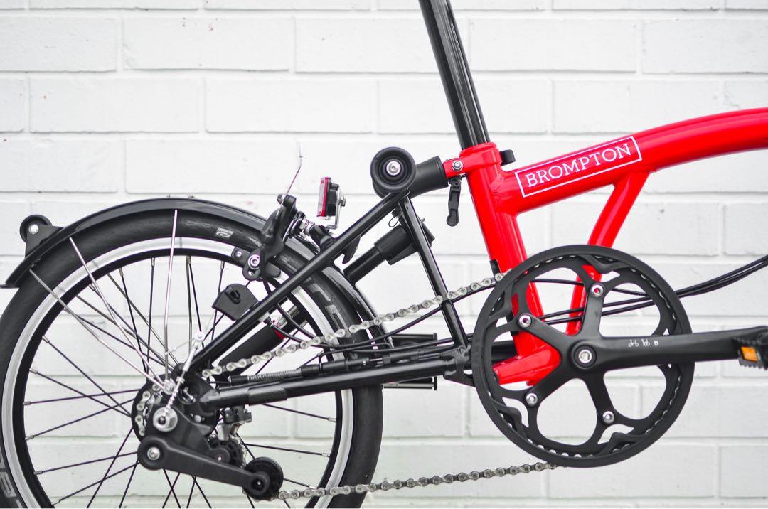 Brompton S6L Rocket Red Black Edition, Sports Equipment, Bicycles ...