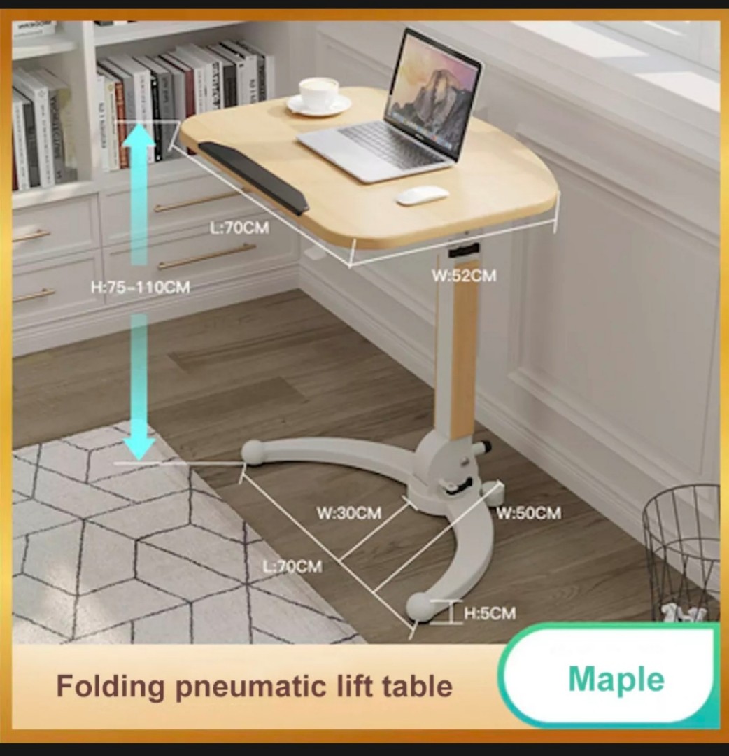 Ergonomic adjustable portable standing table, Furniture & Home Living ...