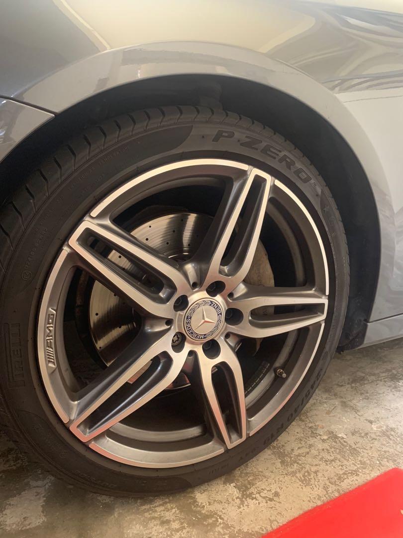 Flawless Original Amg 19”rims with free tyres staggered setup, Car ...