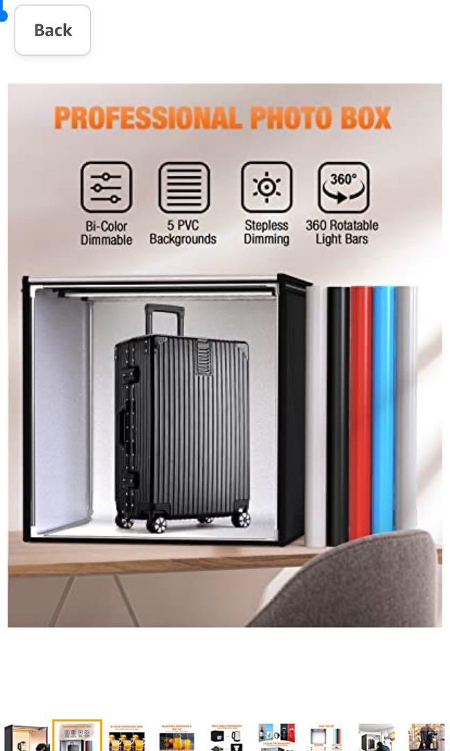 FOSITAN Bi-Color Dimmable Photo Light Box Kit, Photography, Photography ...
