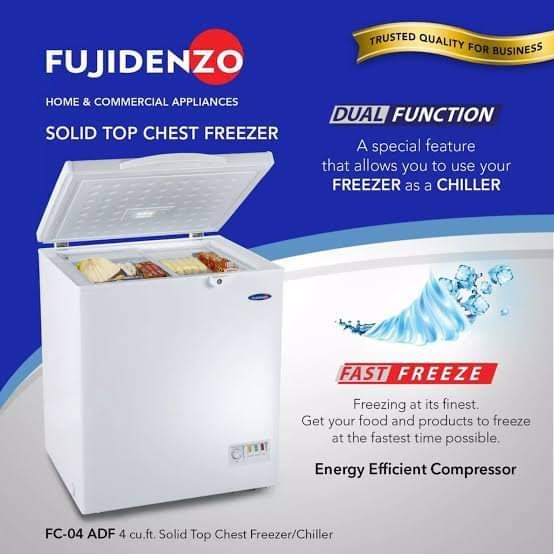 FUJIDENZO SOLID TOP CHEST FREEZER DUAL FUNCTION, TV & Home Appliances, Kitchen Appliances ...