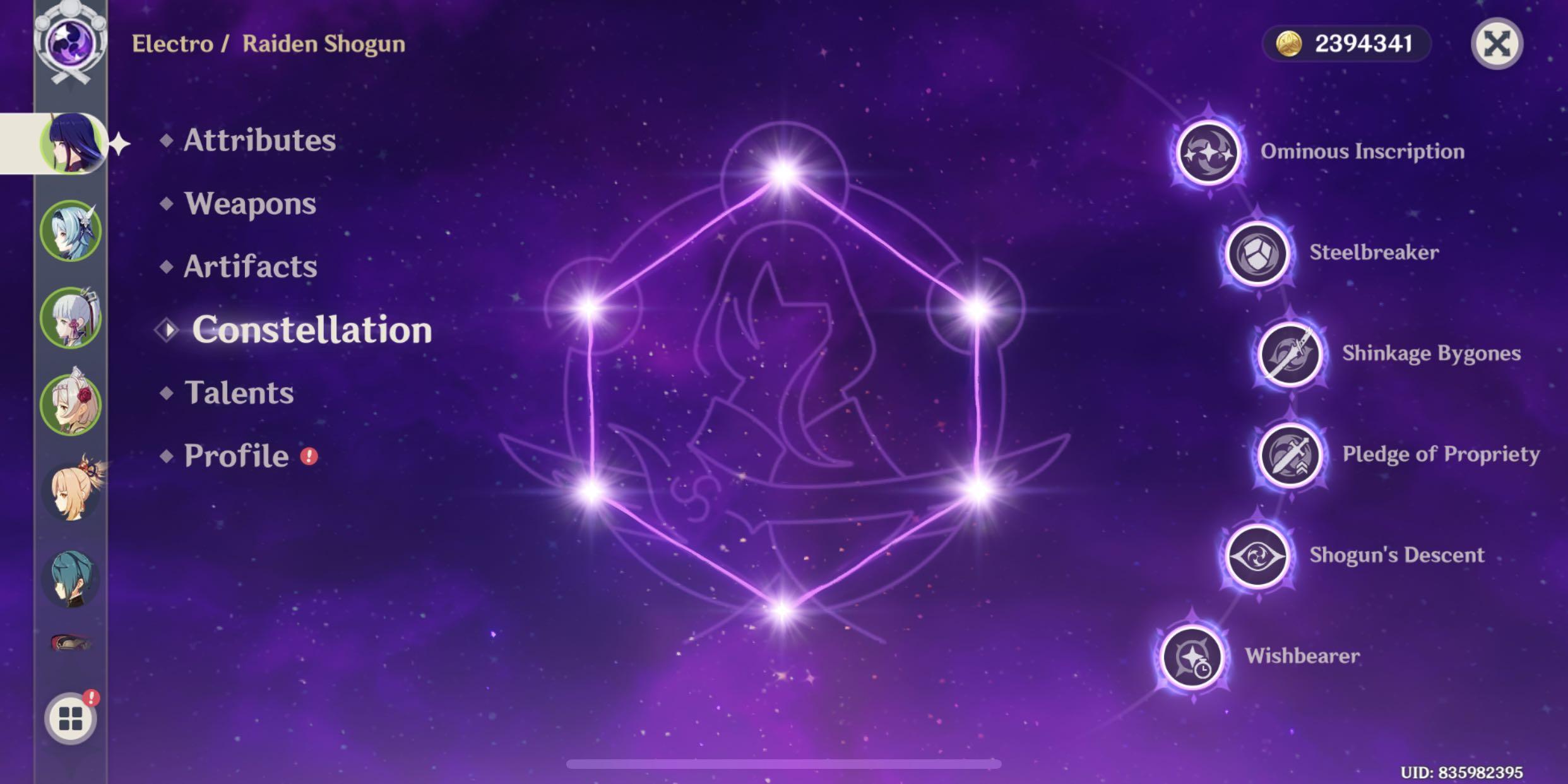 Genshin Impact C6 Baal & Engulfing Lightning R5 AR 55 ( READ ...