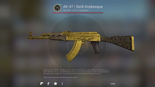 Gold Arabesque Ak 47 Csgo skins, Video Gaming, Gaming Accessories, In ...