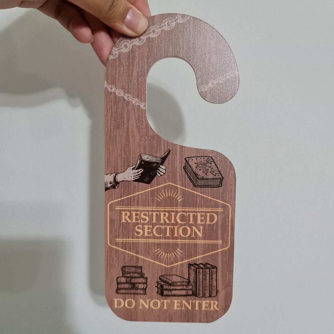 Harry Potter Doorsign Library Restricted Section, Hobbies & Toys ...
