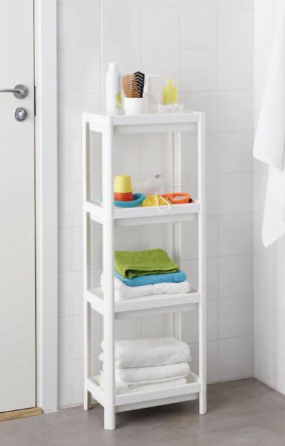 IKEA 4-tier plastic shelves, Furniture & Home Living, Home Improvement ...