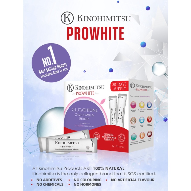 Kinohimitsu ProWhite 30’s * 8g Promotes Radiant Skin, Health ...